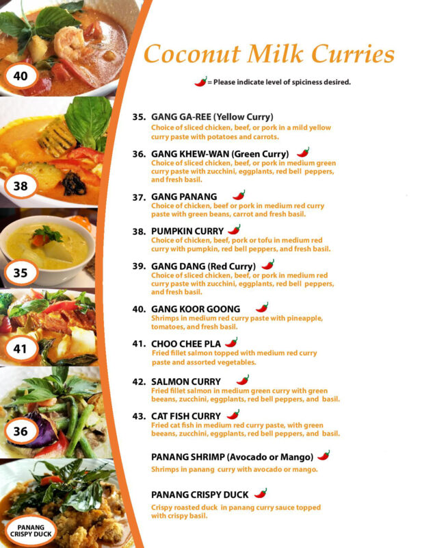 Menu - Chai Thai Noodles