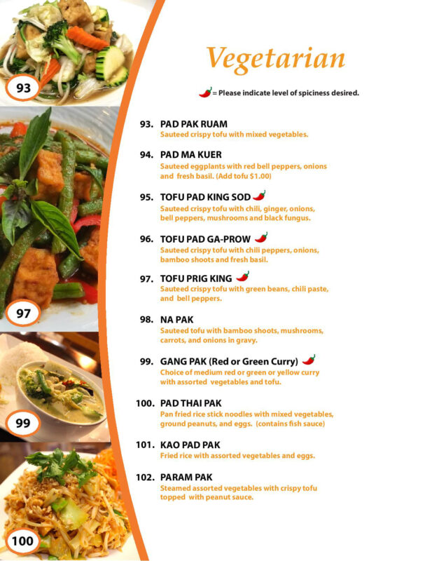 Menu - Chai Thai Noodles